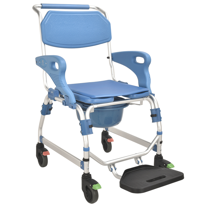 4 inch wheel Commode Chair with Flip Armrest – Australian Assistive ...